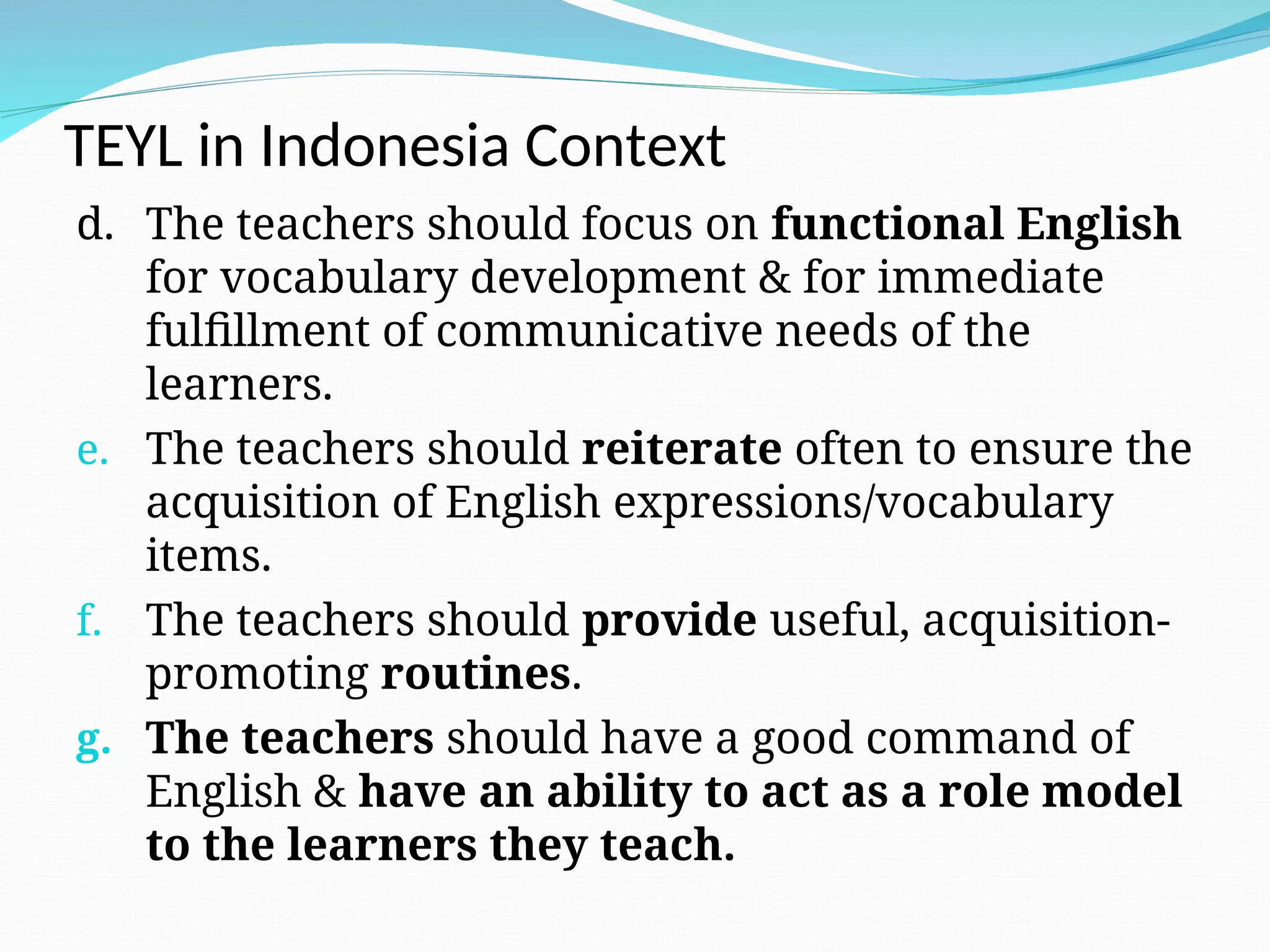 teaching english to young learners (TEYL) | PPT