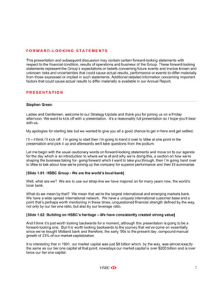 HSBC Strategy Update | PDF