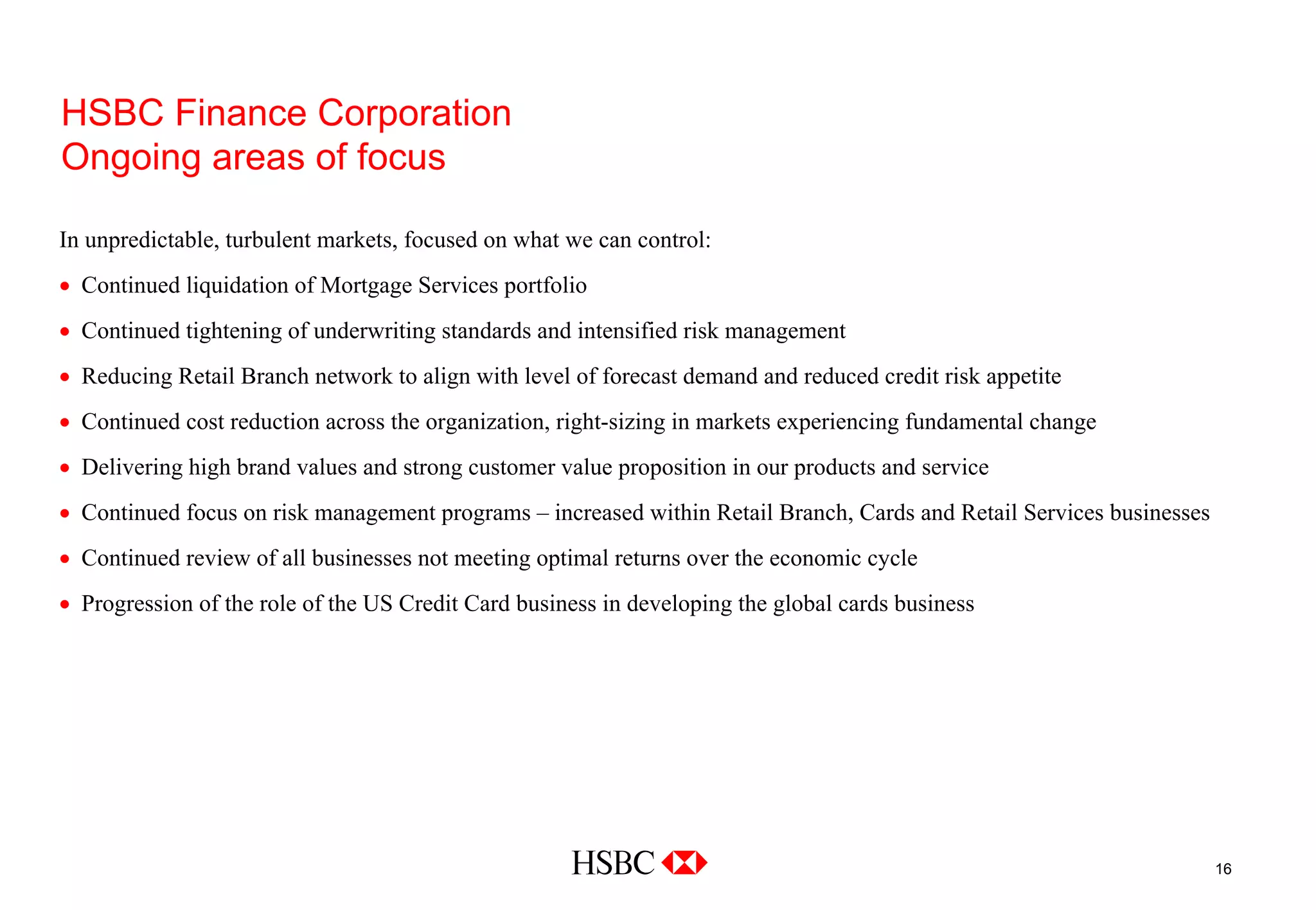 HSBC Finance Corporation results presentation (8-K form) | PDF