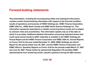 HSBC in North America | PPT