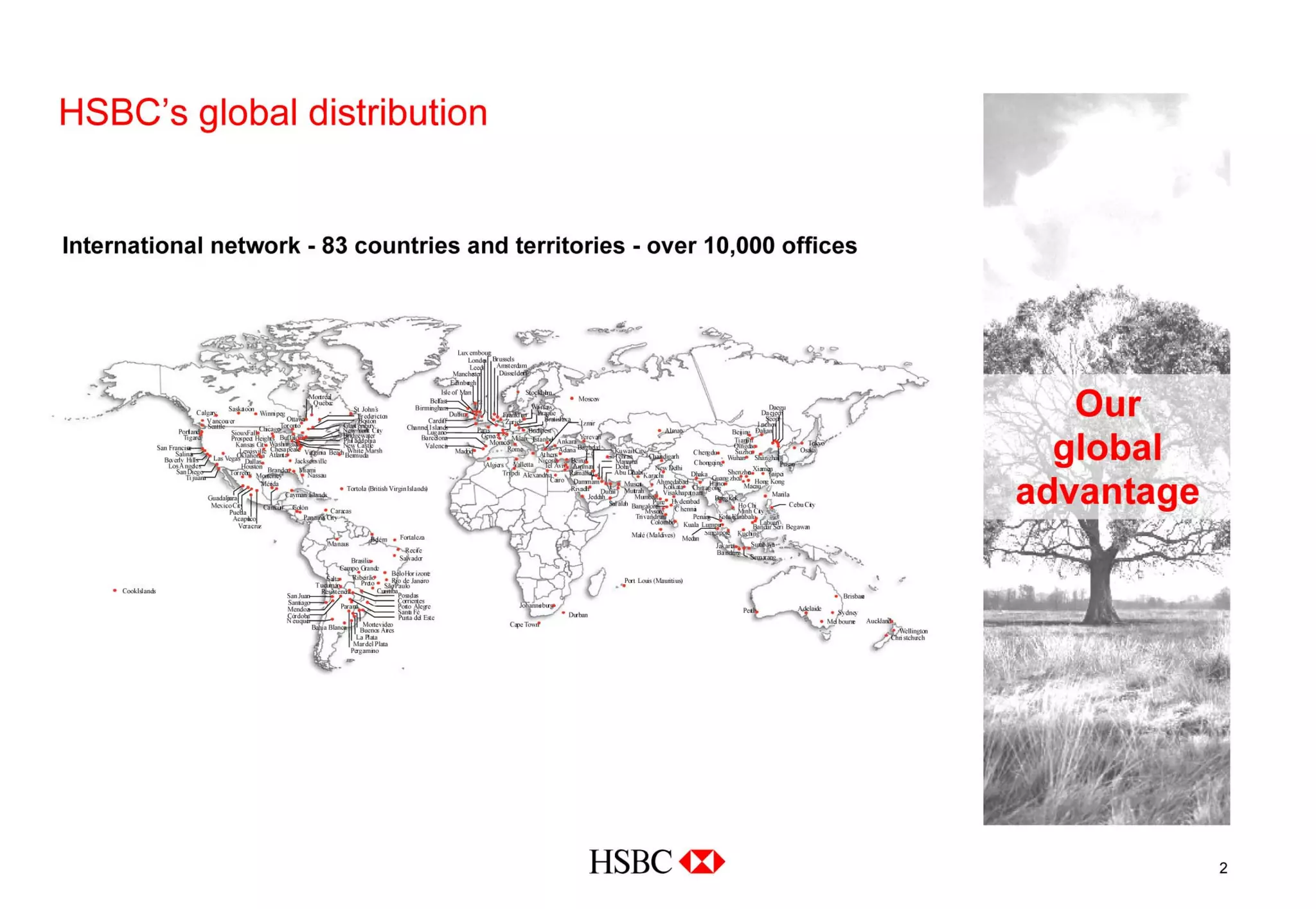 HSBC Achieving sustainable advantage and value from a global business | PPT