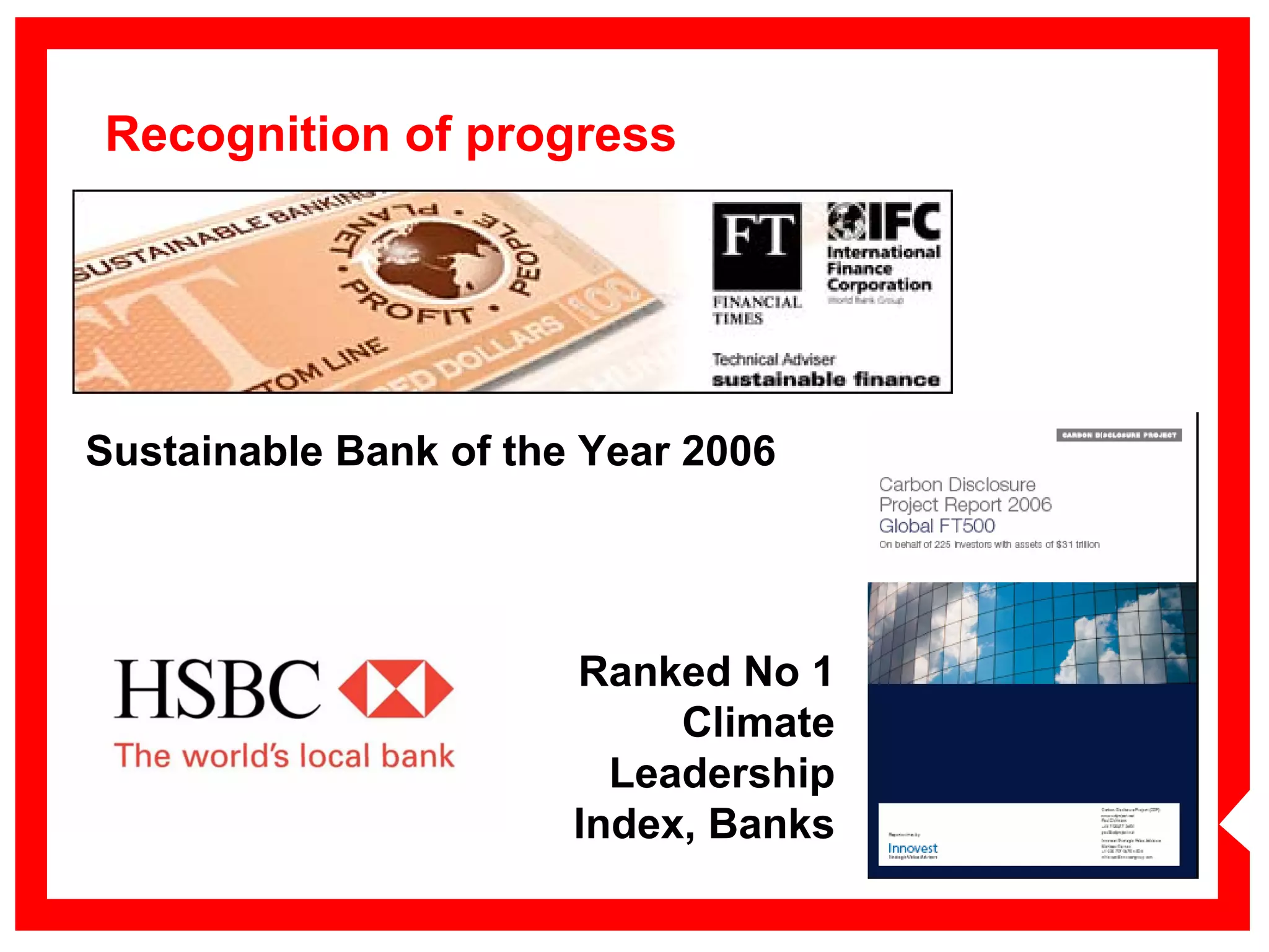 Sustainable development at HSBC | PDF | Environmental Services Industry ...