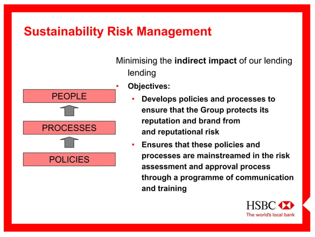 Sustainable development at HSBC | PDF | Environmental Services Industry ...