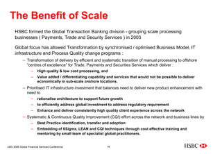 HSBC Turning Scale and Complexity into Competitive Advantage | PDF