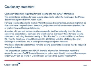 credit suisse Presentation slides | PDF