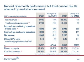 credit suisse Presentation slides | PDF