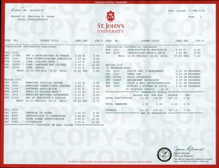 St Johns Official Transcript | PDF