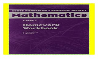 Scott Foresman Addison Wesley Math 2004 Homework Workbook Grade 3 ...