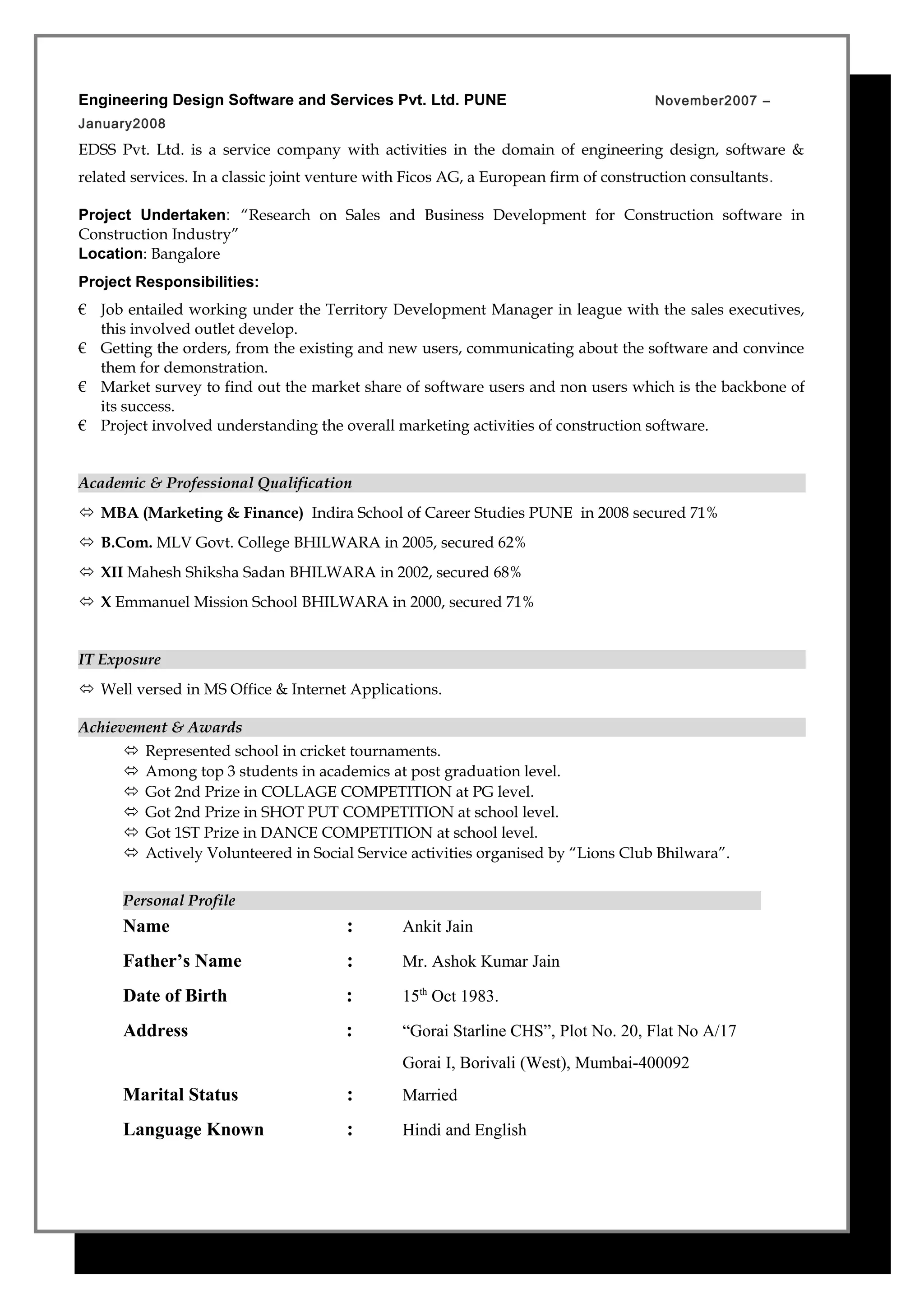 ANKIT__RESUME | DOC