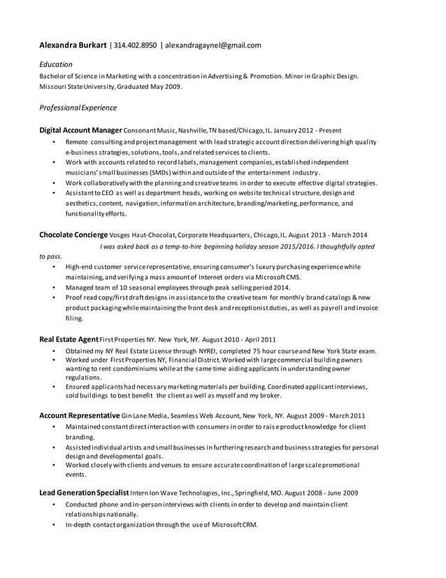 AlexandraBurkartResume | PDF
