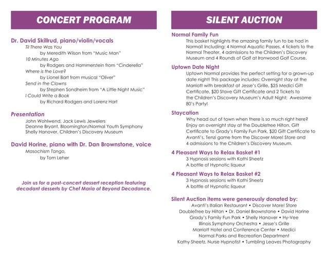 Doctors in Concert 2016 Program | PPT