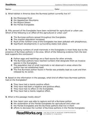 Pythons Invade the Florida Everglades | PDF