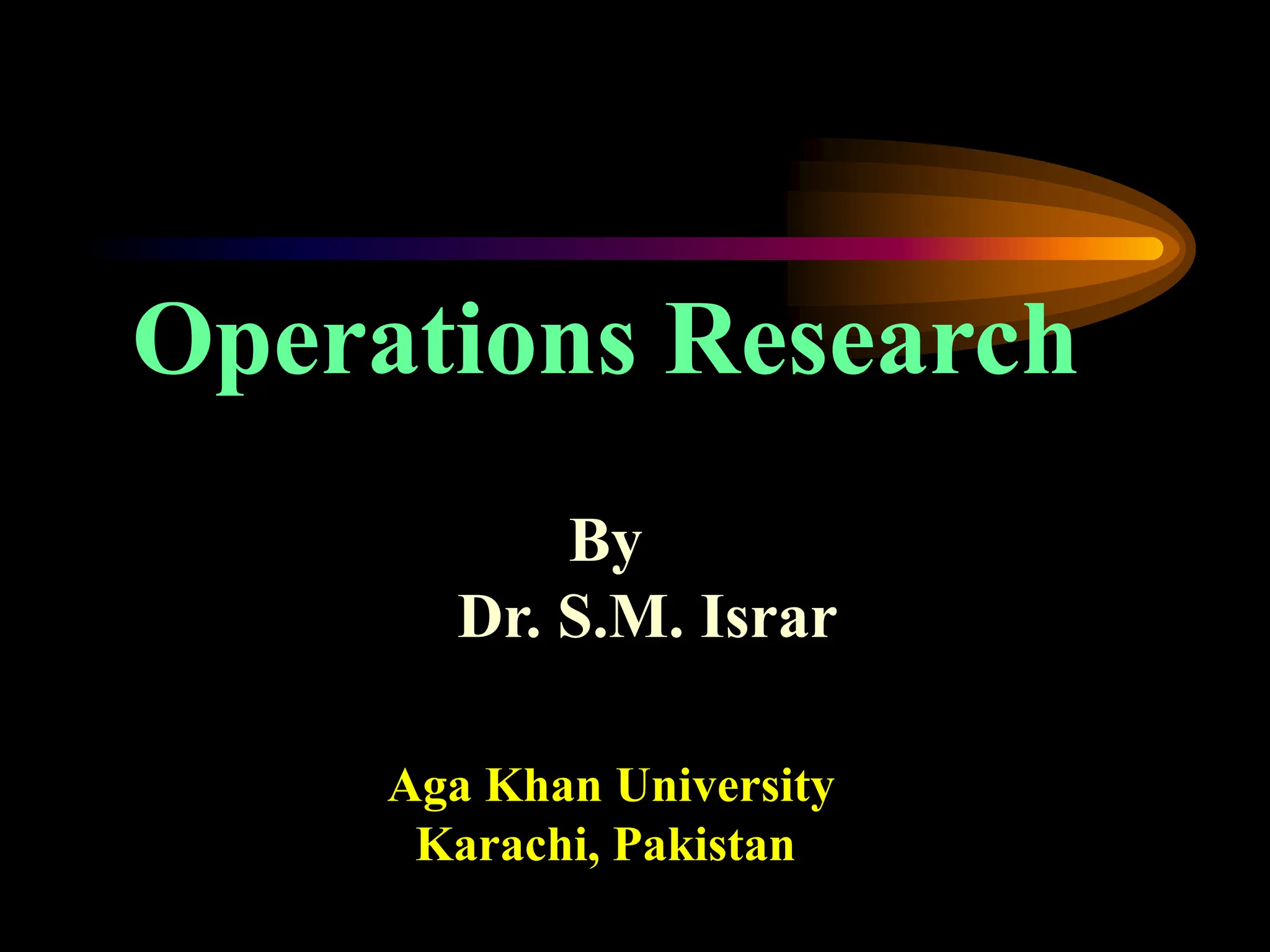 operation research and optimization academic | PPT | Healthcare ...