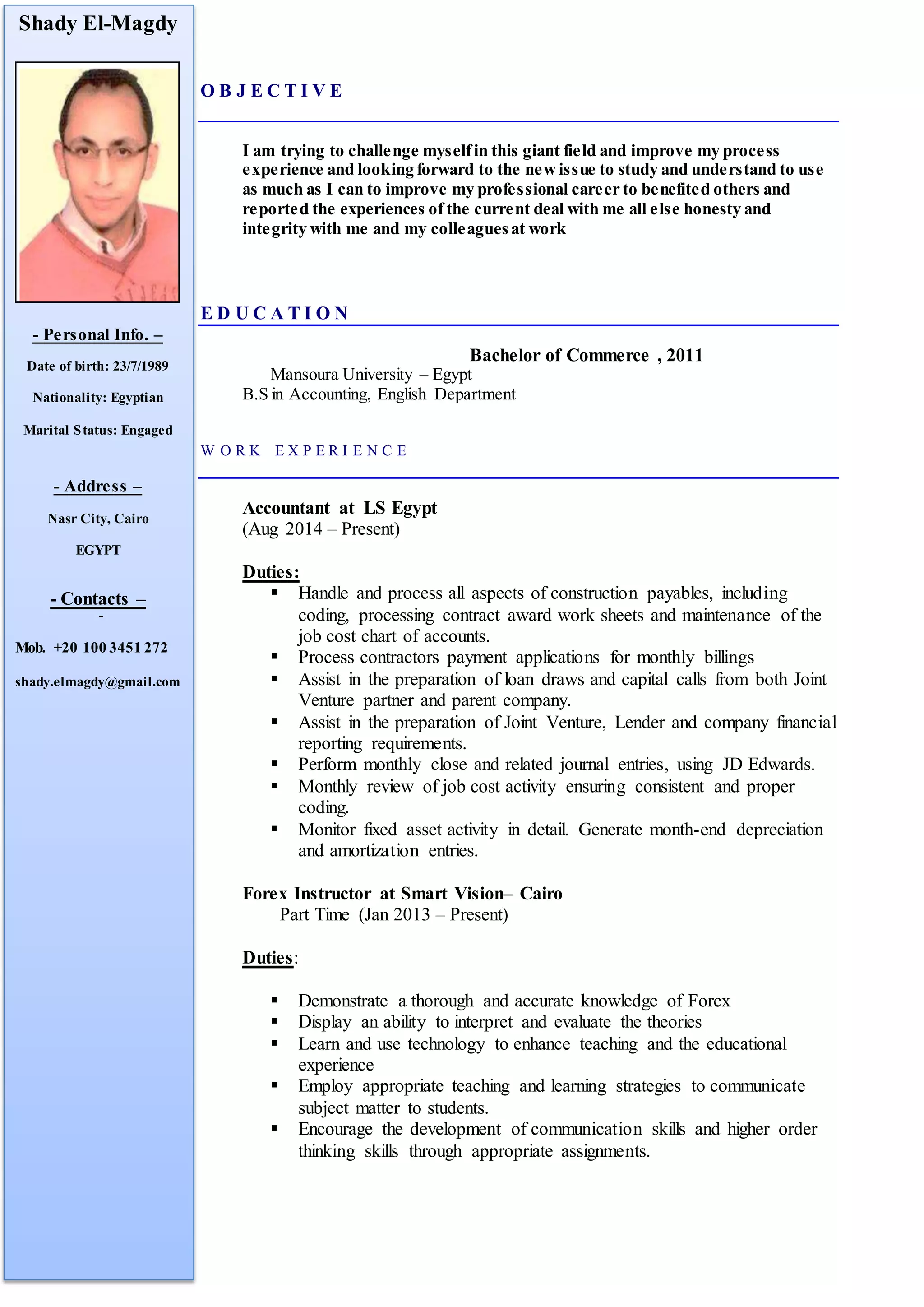 Shady El-Magdy Updated CV | DOCX