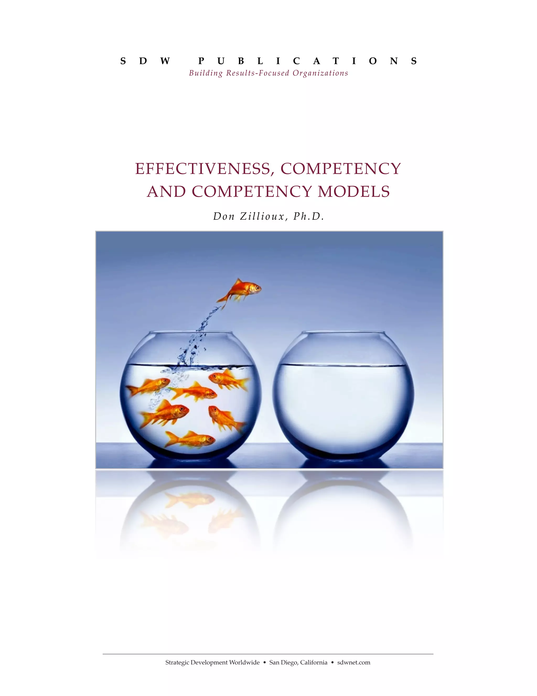 Effectiveness, Competence and Competency Models | PDF