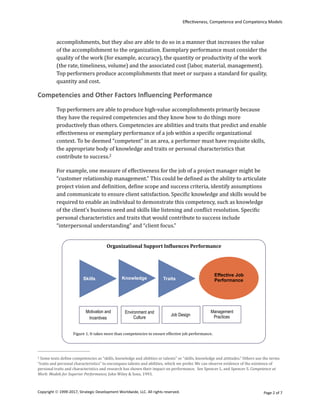 Effectiveness, Competence and Competency Models | PDF | Resume Writing ...