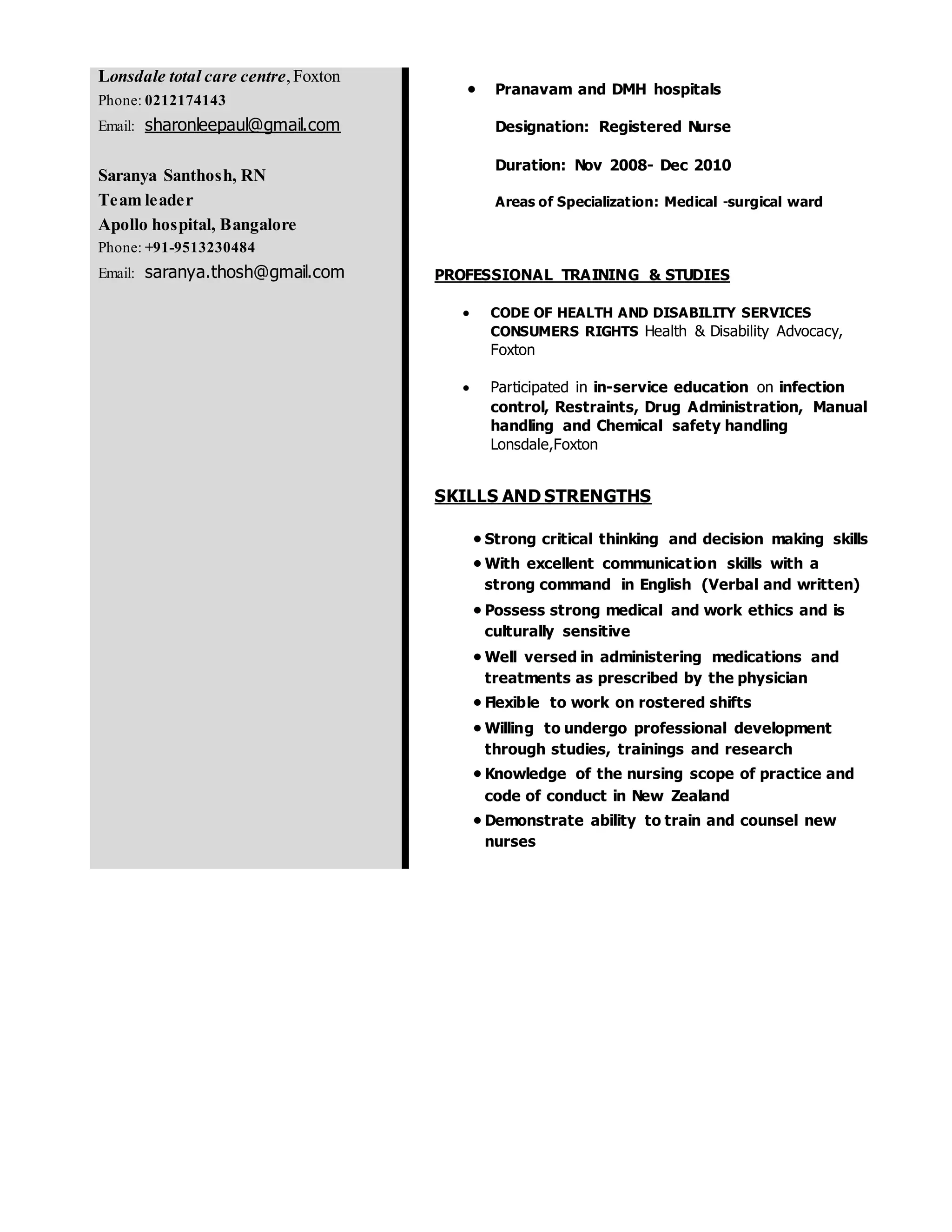 CV NZ RENJITH | DOCX