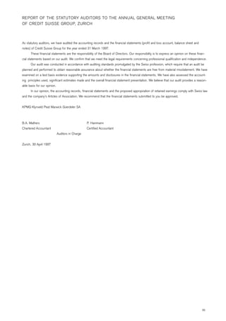 credit suisse Annual Report Part 3 Financial report continued Income ...