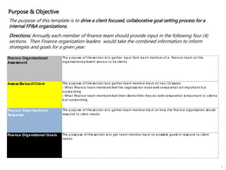 Finance Organization Strategy & Goal Setting Template | PPTX