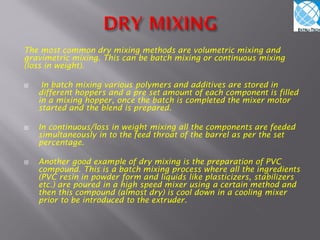 Polymer melting and Mixing | PDF