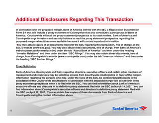 Bank of America Acquiring Countrywide Financial | PPT