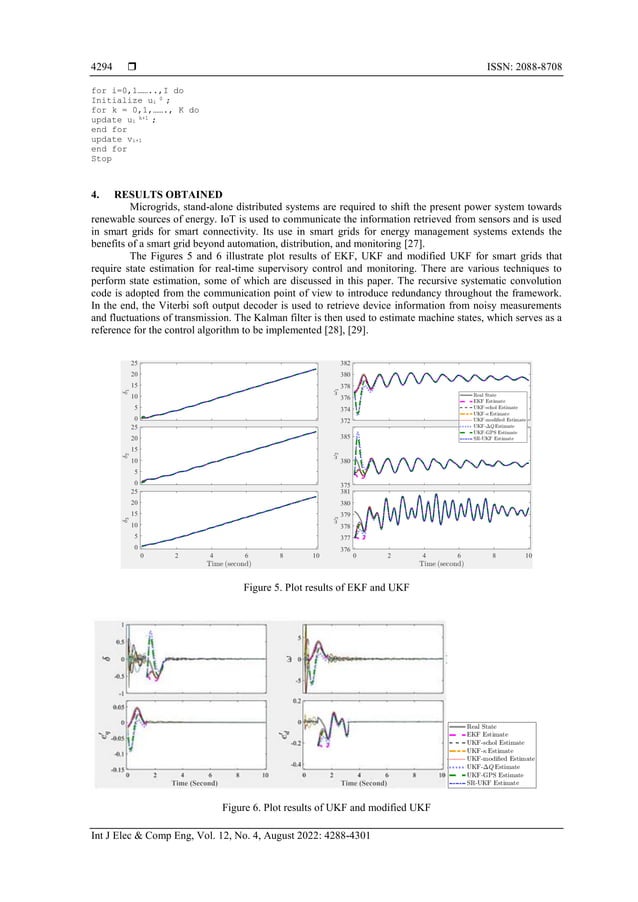 Optimal state estimation techniques for accurate measurements in ...