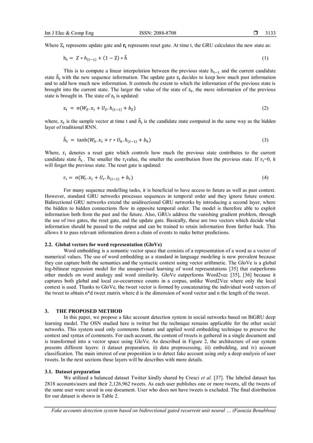 Fake accounts detection system based on bidirectional gated recurrent ...