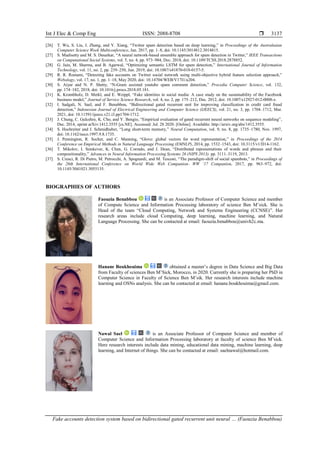 Fake accounts detection system based on bidirectional gated recurrent ...