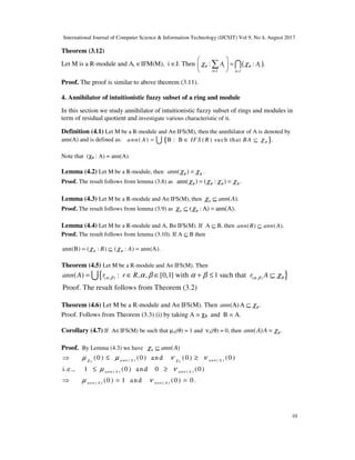 Residual Quotient and Annihilator of Intuitionistic Fuzzy Sets of Ring and Module | PDF