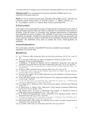 Residual Quotient and Annihilator of Intuitionistic Fuzzy Sets of Ring ...