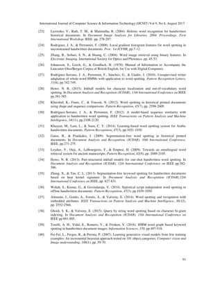 Bag of Visual Words for Word Spotting in Handwritten Documents Based on Curvature Features | PDF