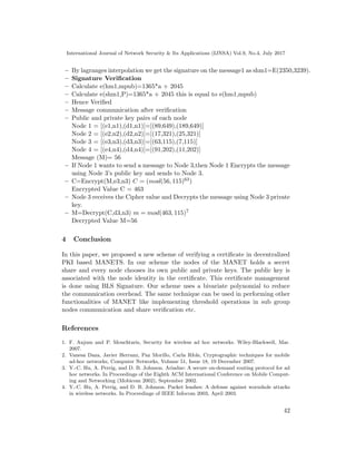 Node Authentication Using BLS Signature in Distributed PKI Based MANETS ...