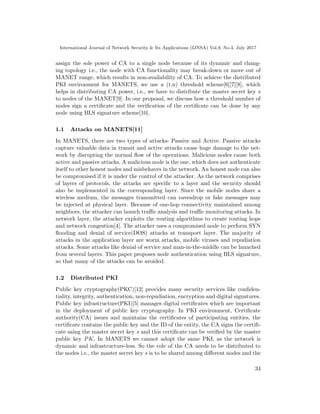 Node Authentication Using BLS Signature in Distributed PKI Based MANETS | PDF