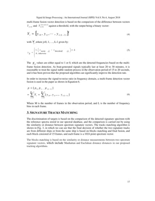 SHIPS MATCHING BASED ON AN ADAPTIVE ACOUSTIC SPECTRUM SIGNATURE DETECTION ALGORITHM | PDF