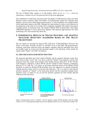 SHIPS MATCHING BASED ON AN ADAPTIVE ACOUSTIC SPECTRUM SIGNATURE DETECTION ALGORITHM | PDF