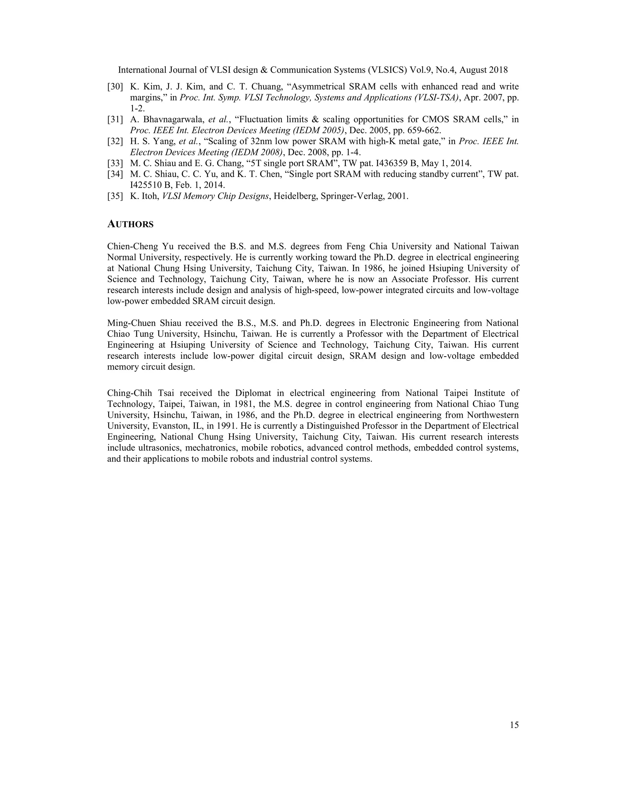 FIVE-TRANSISTOR SINGLE-PORT SRAM BIT CELL WITH HIGH SPEED AND LOW ...