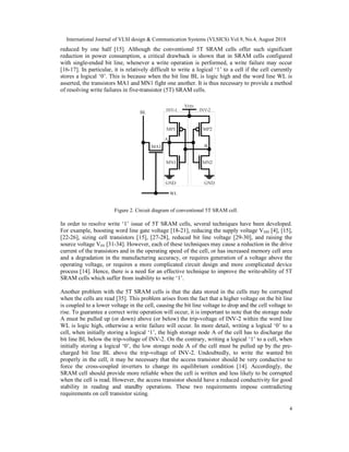 FIVE-TRANSISTOR SINGLE-PORT SRAM BIT CELL WITH HIGH SPEED AND LOW STANDBY CURRENT | PDF
