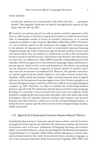 Learners In Japanese Language Classrooms Overt And Covert Participation ...