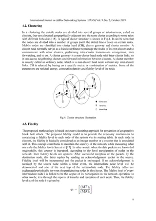 CLUSTER BASED FIDELITY TO SECURE DSDV PROTOCOL AGAINST BLACK HOLE ATTACKS | PDF