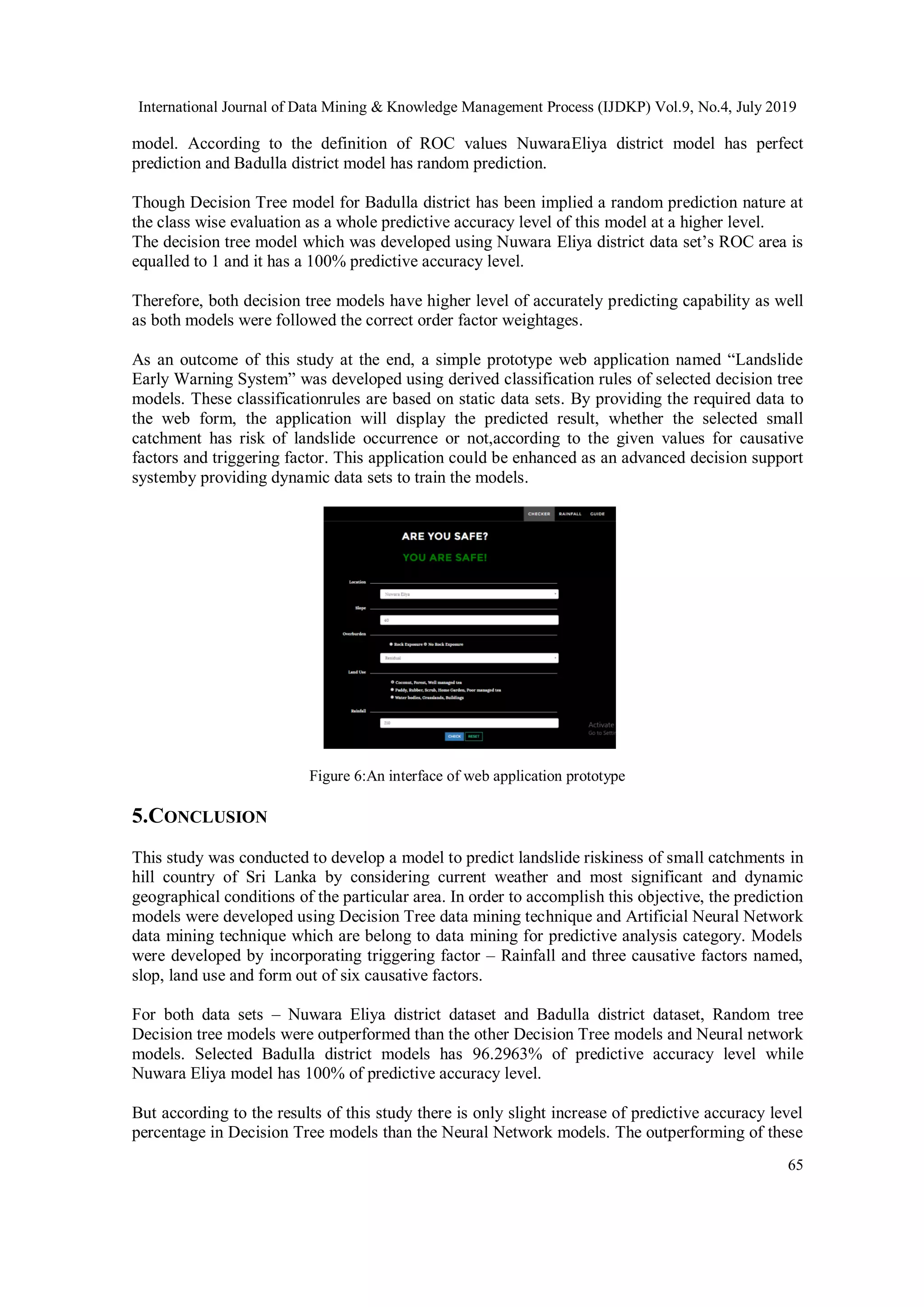 Application Of Data Mining Technique To Predict Landslides In Sri Lanka