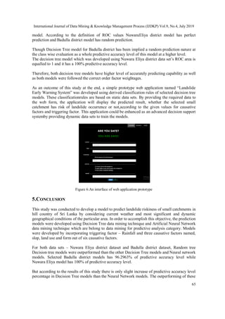 APPLICATION OF DATA MINING TECHNIQUE TO PREDICT LANDSLIDES IN SRI LANKA | PDF