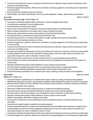 Marsha CULINARY Resume 3 | PDF