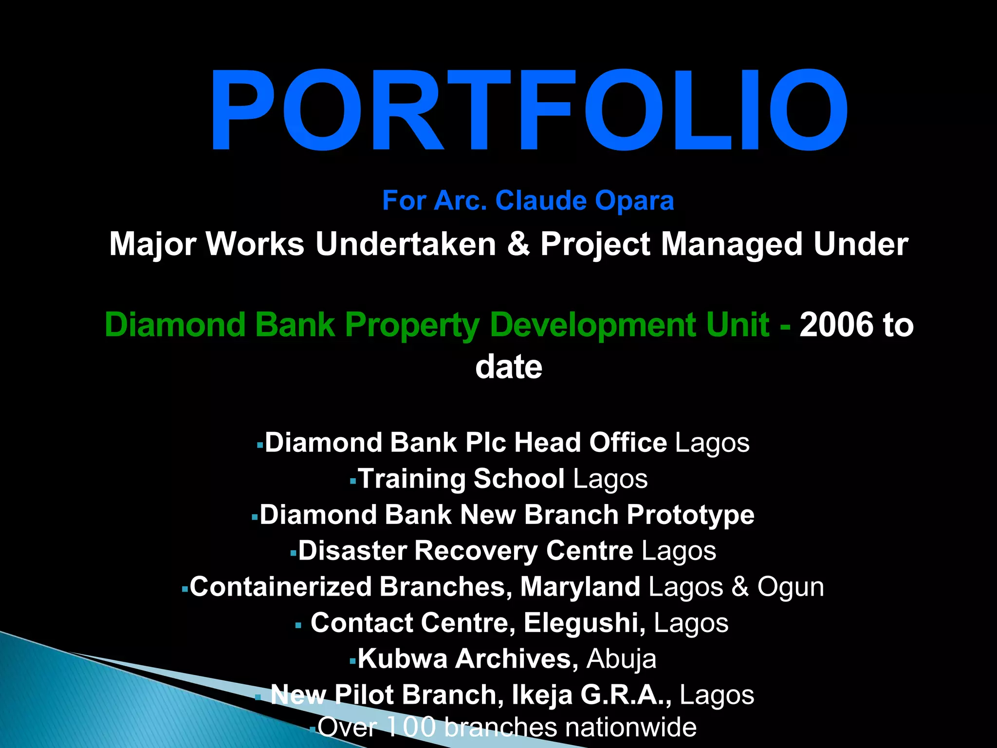 PORTFOLIO - claude opara | PDF