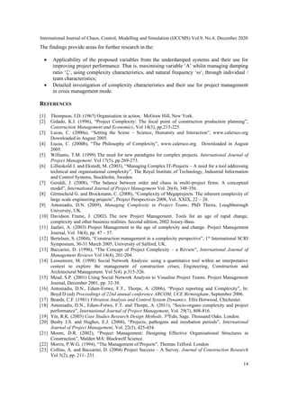SOCIO-ORGANO COMPLEXITY, PROJECT SCHEDULE PERFORMANCE AND UNDERDAMPED ...