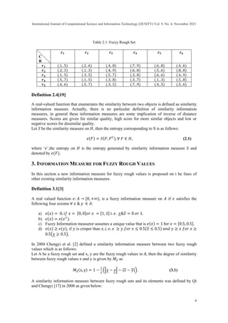 Fuzzy Rough Information Measures and their Applications | PDF