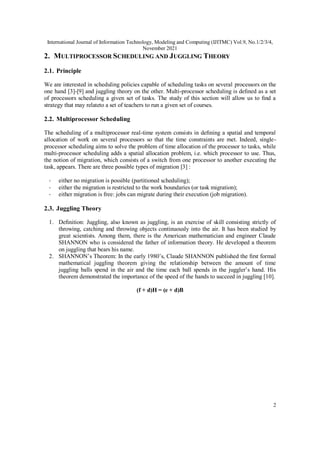 ON A PEDAGOGICAL ACTIVITIES SCHEDULING BASED ON THE JUGGLING THEORY | PDF