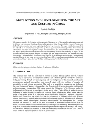 Abstraction and Development in the Art and Culture in China | PDF