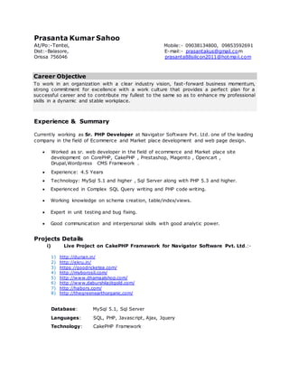 Software developer having 4.5 years of work experience in Ecommerce & E ...