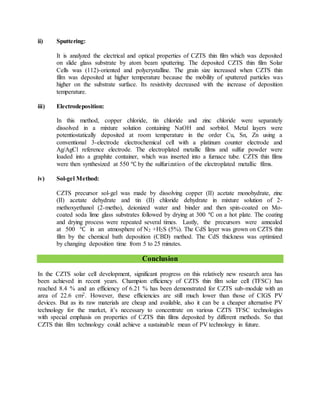 CZTS Solar Cell | DOCX