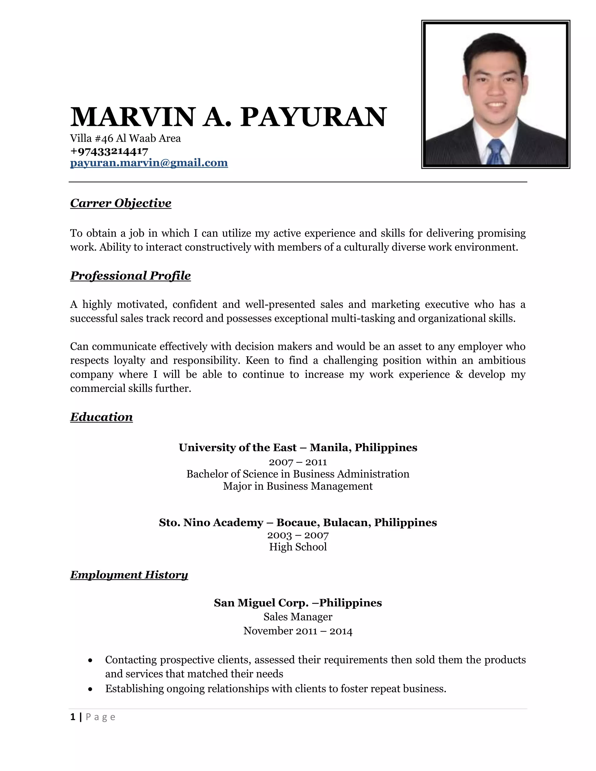 Marvin CV | PDF